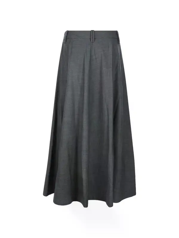 Brunello Cucinelli Pleated A-line Maxi Skirt