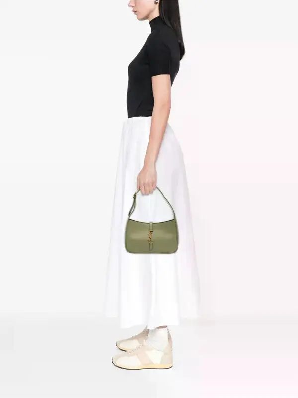 Saint Laurent Smooth Calfskin Le 5 A 7 Shoulder Bag - Green