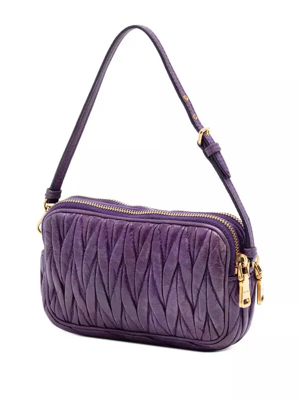 Miu Miu Nappa Matelasse Double Zip Handbag