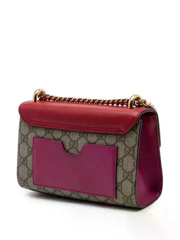 Gucci Gg Supreme Padlock Crossbody Bag - Red