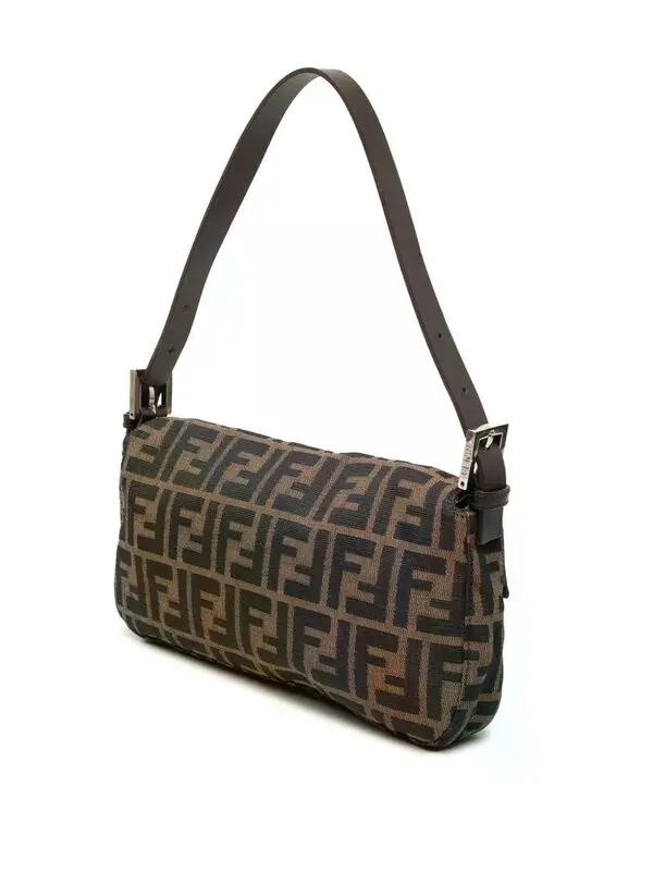 Fendi Zucca Canvas Baguette Shoulder Bag