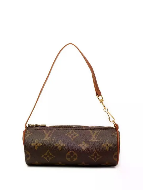 LOUIS VUITTON Monogram Papillon Pochette Handbag - Brown