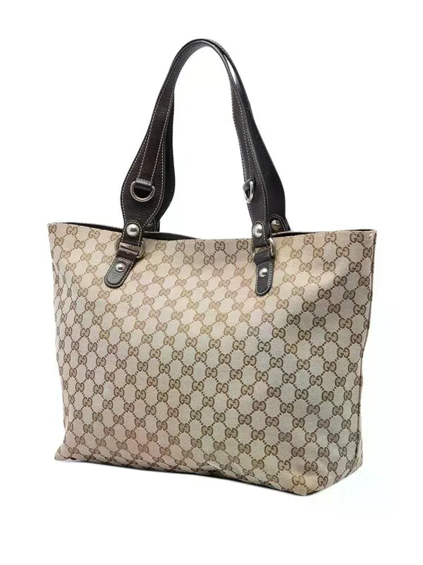 Gucci Gg Canvas Icon Bit Tote Bag - Neutrals