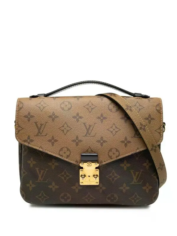 LOUIS VUITTON Pochette Metis Monogram Reverse Satchel - Brown