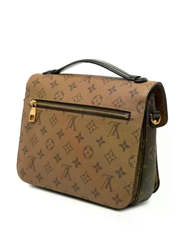 LOUIS VUITTON Pochette Metis Monogram Reverse Satchel - Brown