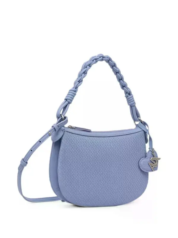 Armani Exchange Mini Monogram-embossed Braided-handle Shoulder Bag