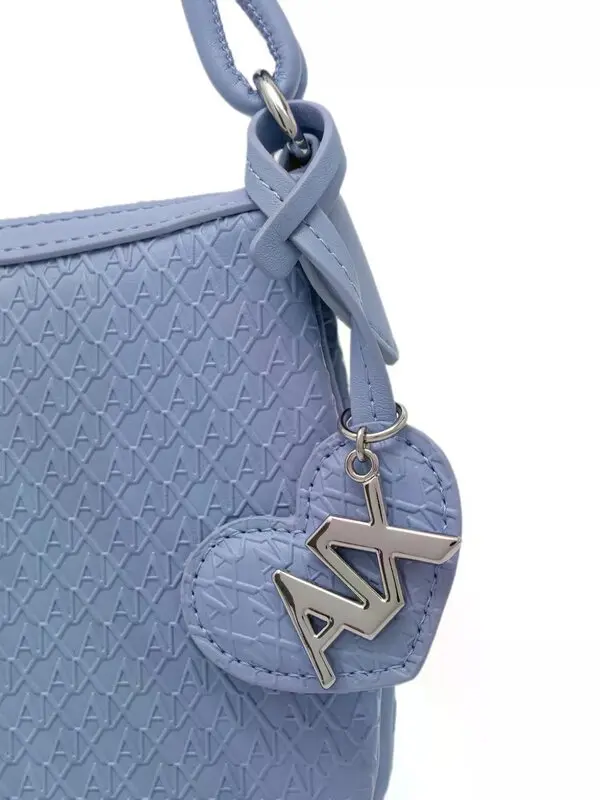 Armani Exchange Mini Monogram-embossed Braided-handle Shoulder Bag