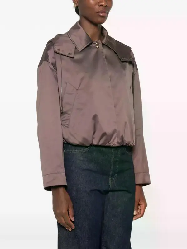 Moncler Hooded Satin Jacket