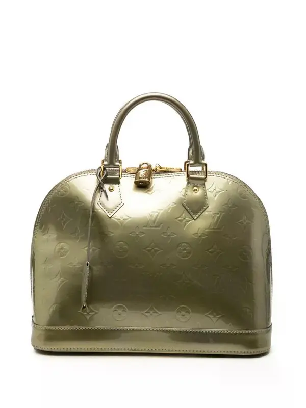 LOUIS VUITTON Monogram Vernis Alma Pm Handbag - Green