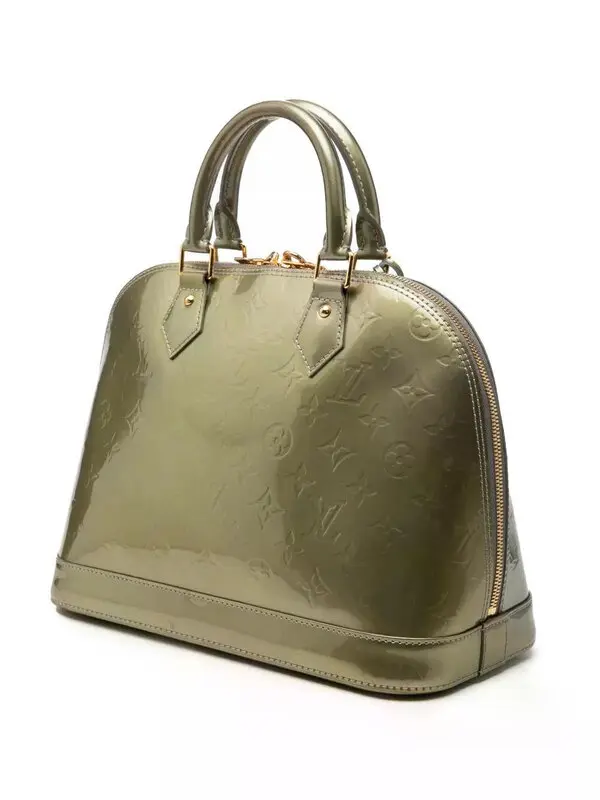 LOUIS VUITTON Monogram Vernis Alma Pm Handbag - Green