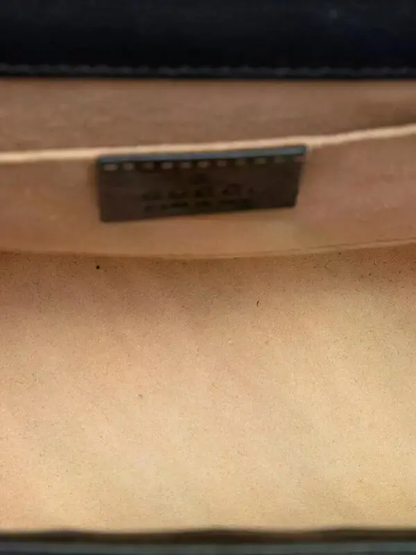 Gucci Gg Supreme Bee Padlock Crossbody Bag - Black