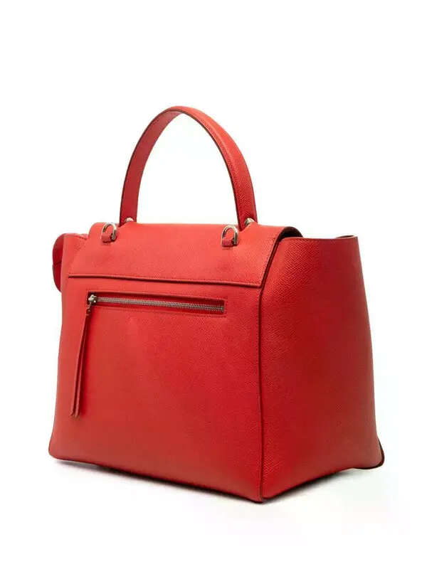 Celine 2017 Grained Calfskin Belt Bag Satchel - Red