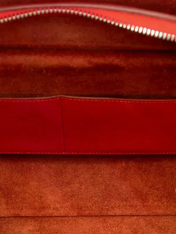 Celine 2017 Grained Calfskin Belt Bag Satchel - Red
