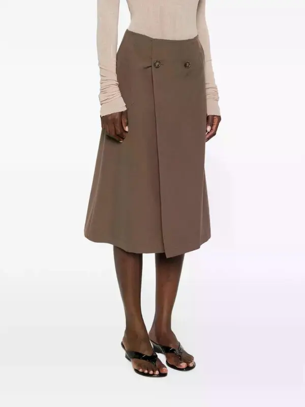 MAISON MARGIELA Double-breasted Wrap Midi Skirt