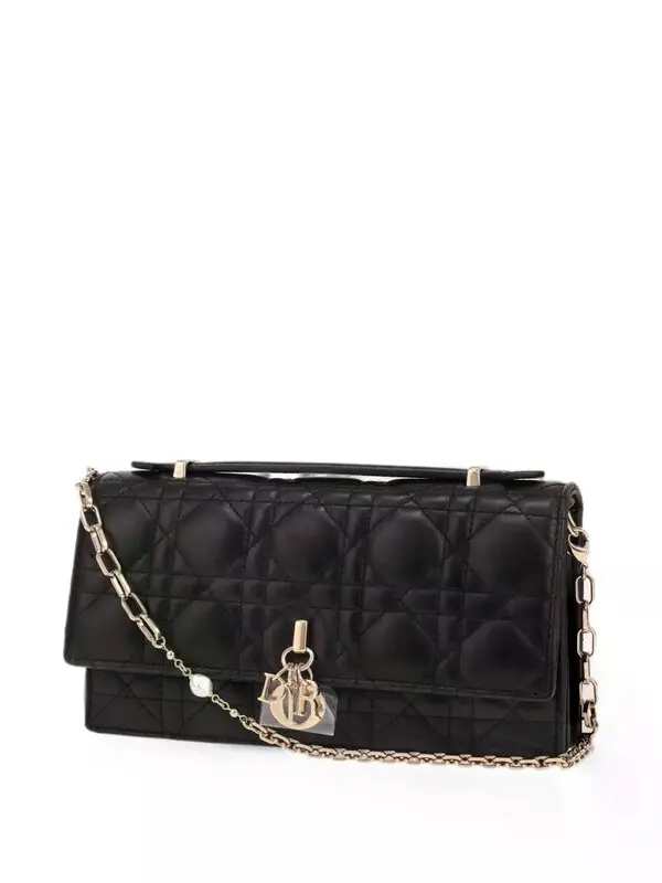 Dior Leather Mini Lady Bag - Black