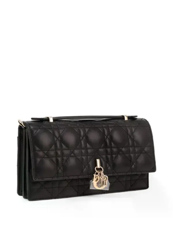 Dior Leather Mini Lady Bag - Black