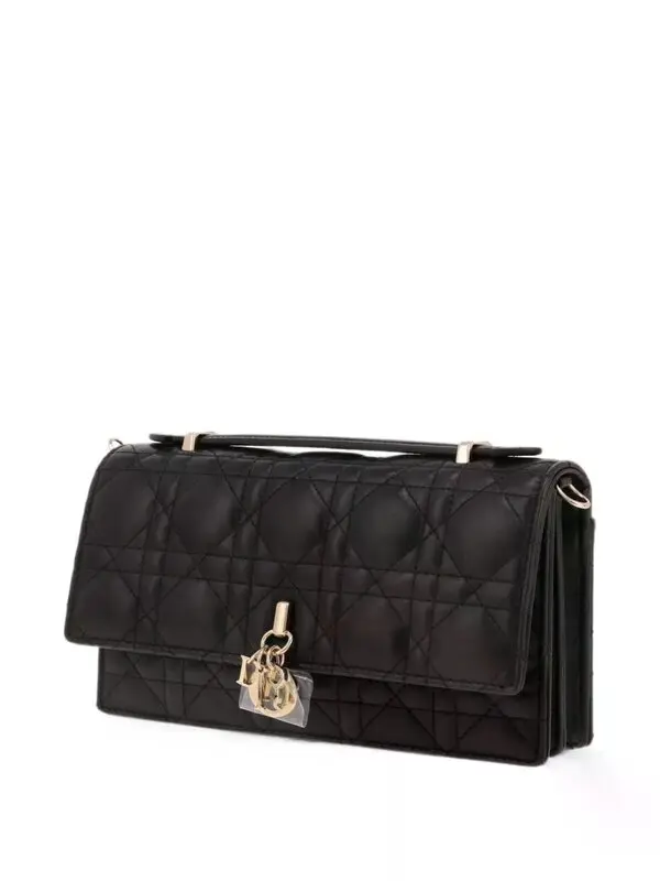 Dior Leather Mini Lady Bag - Black