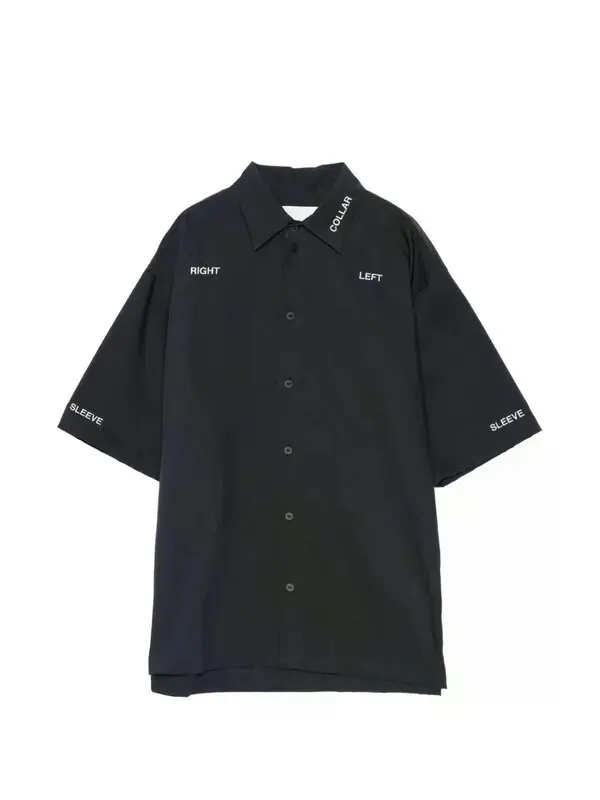 YOSHIOKUBO Typography Short Sleeve Shirt