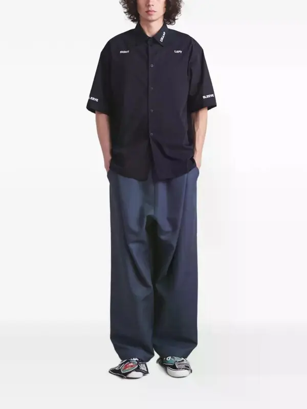 YOSHIOKUBO Typography Short Sleeve Shirt