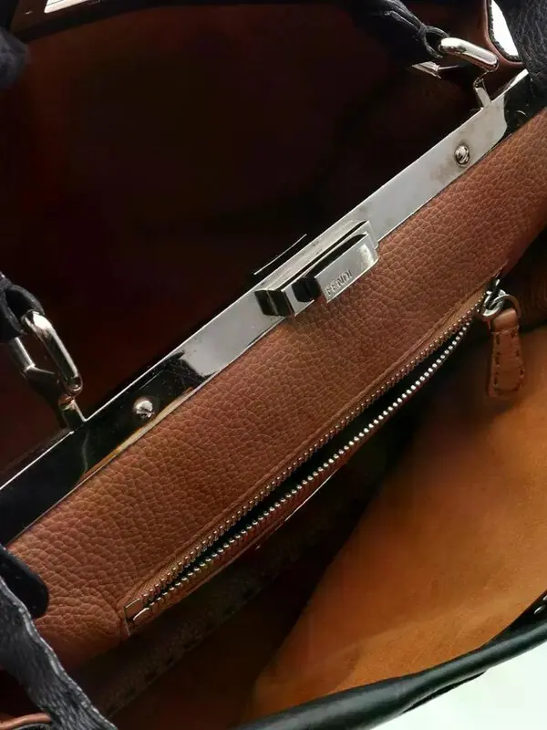 Fendi Selleria Peekaboo Satchel - Black