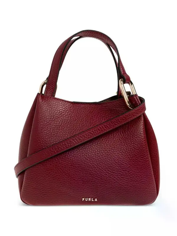 Furla Nuvola Grainy Leather Tote Bag - Red