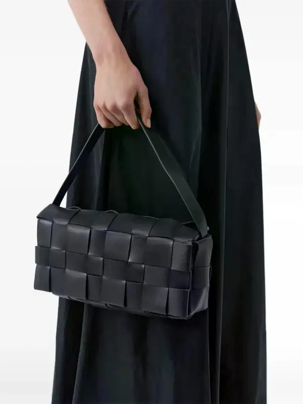ST. AGNI Woven Envelope Tote Bag - Black