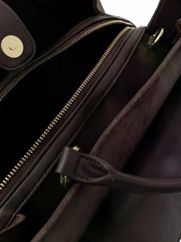 Armani Exchange Suede-effect Logo Strap Tote Bag