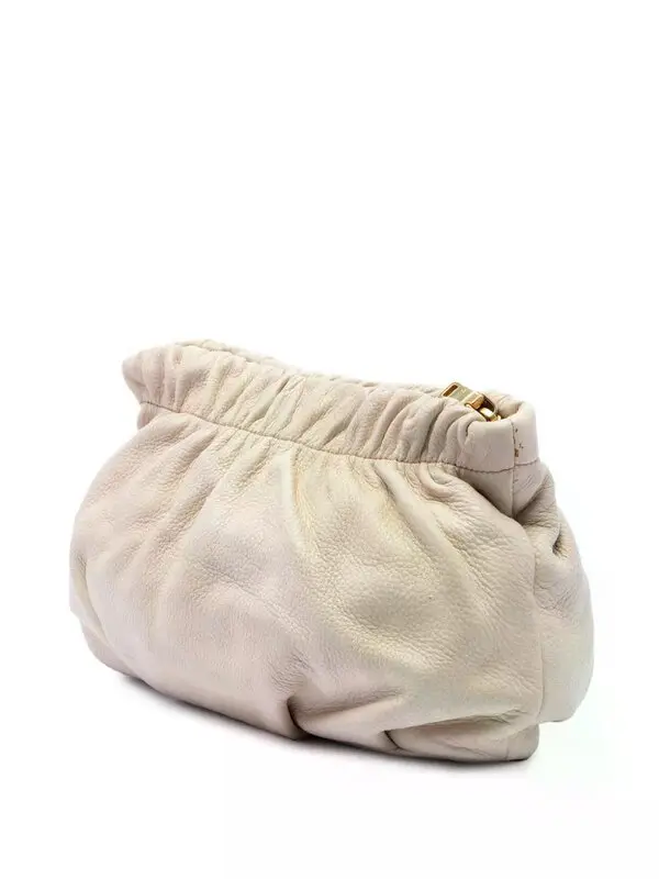 Prada Vitello Daino Ruched Clutch Bag
