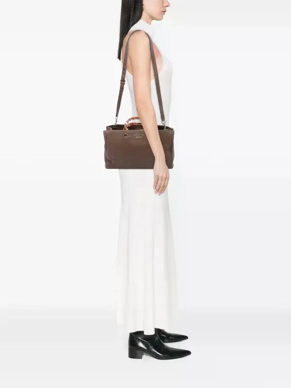 Gucci Calfskin Bamboo Shopper Satchel