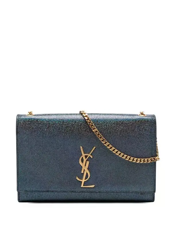 Saint Laurent Glittered Leather Monogram Kate Crossbody Bag