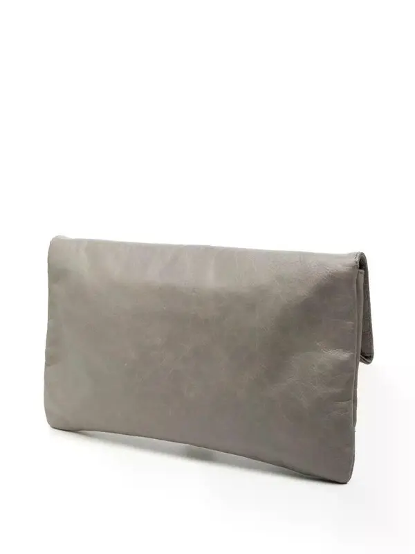 Balenciaga Lambskin Leather Clutch Bag - Grey
