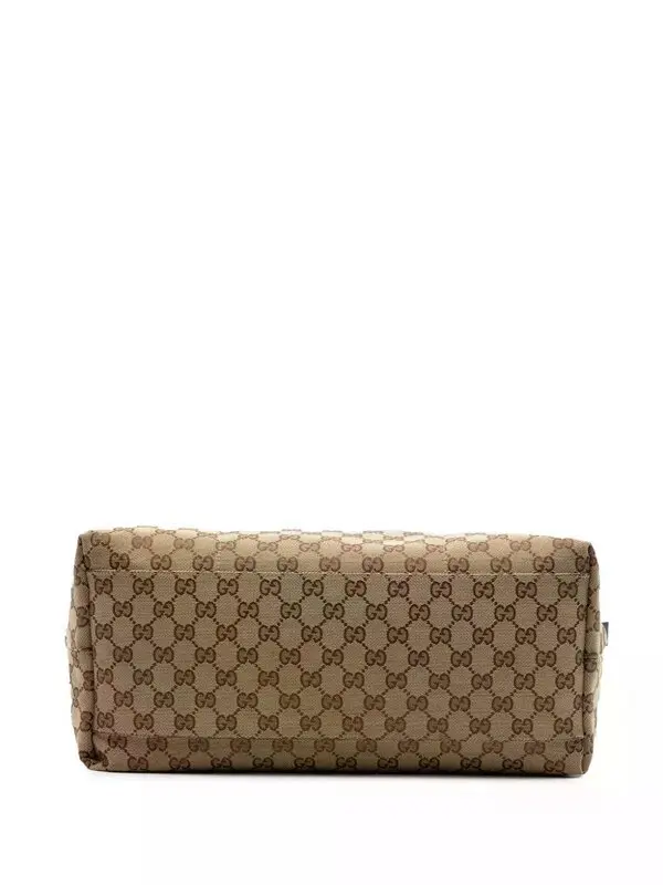 Gucci Gg Canvas Web Tote Bag