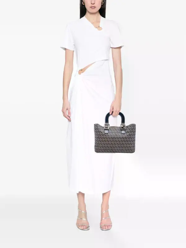 Fendi Small Zucchino Canvas Twins Tote Bag