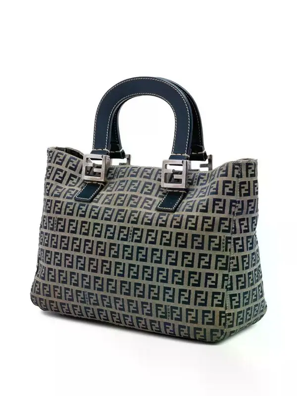 Fendi Small Zucchino Canvas Twins Tote Bag