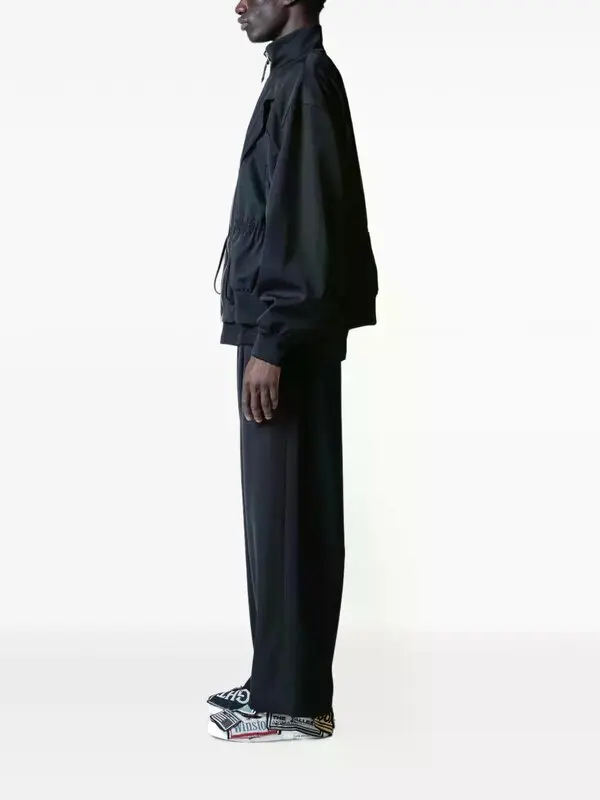 YOSHIOKUBO Panelled High Neck Zip-up Sweatshirt