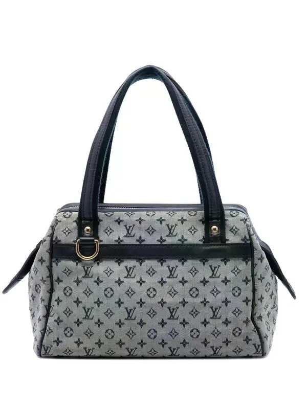 LOUIS VUITTON Monogram Mini Lin Josephine Pm Handbag - Grey
