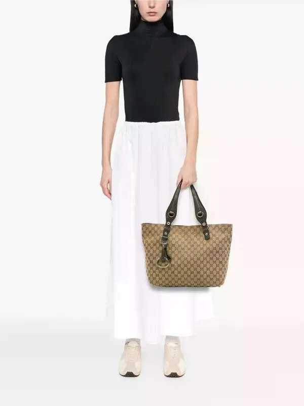 Gucci Gg Canvas Icon Bit Tote Bag - Neutrals