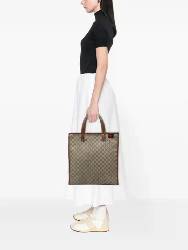 Gucci Gg Supreme Web Tote Bag