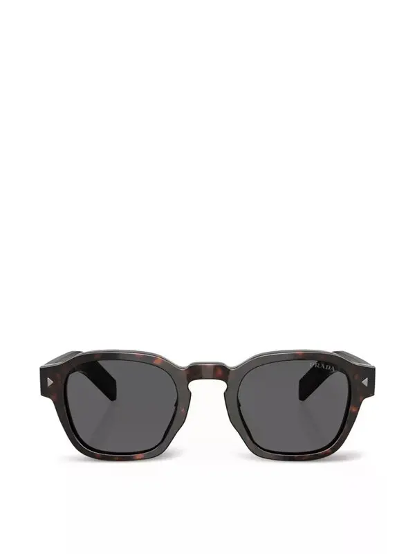 Prada Geometric Frame Sunglasses - Brown