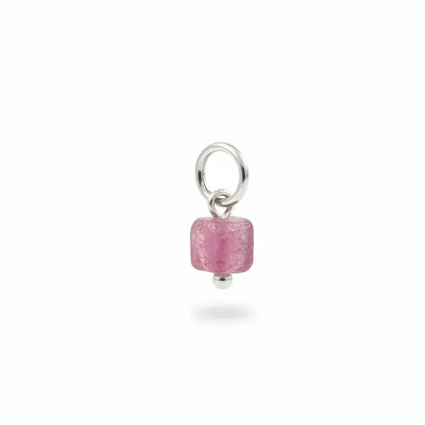 MHART Red / Silver Raw Ruby Charm Sterling Silver - Red/silver