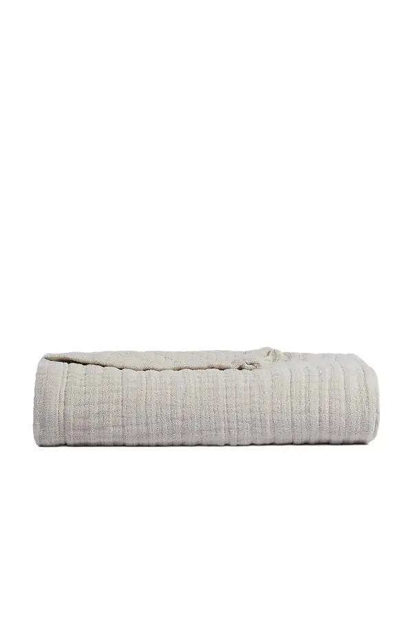 PARACHUTE Cloud Linen Gauze Throw In Cream - Bone