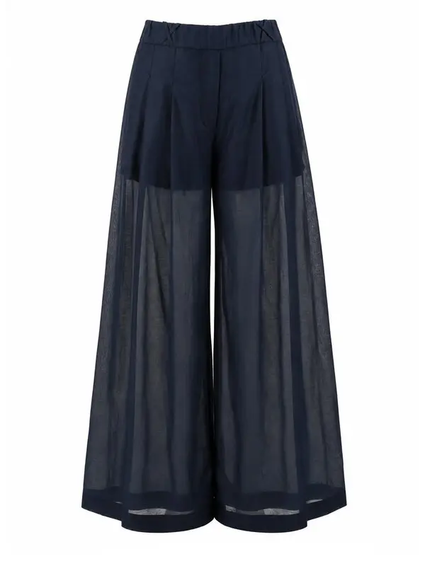 SEMICOUTURE Debbie" Wide Leg Trousers - Blue