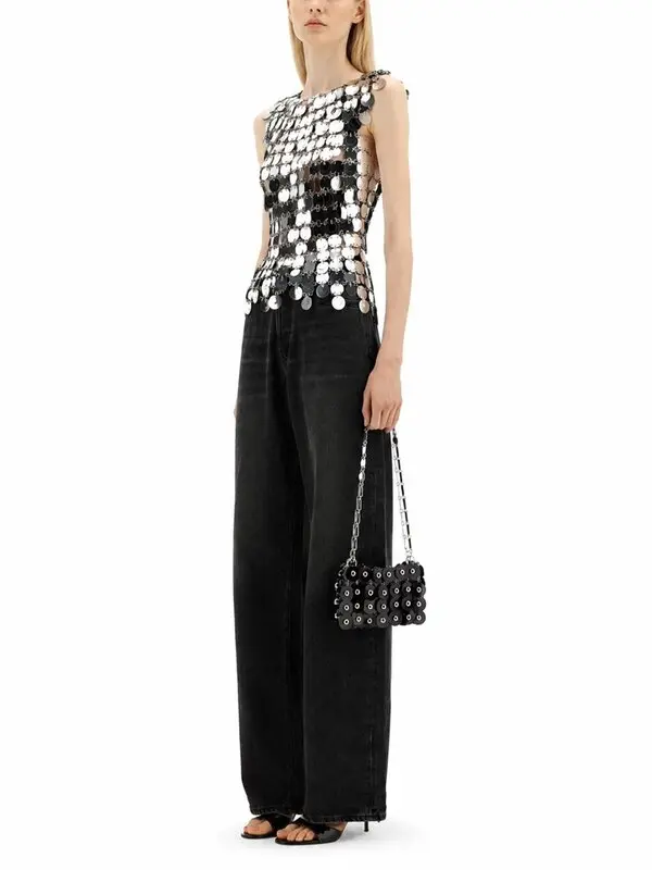 Rabanne Top "the Iconic Sparkle Discs