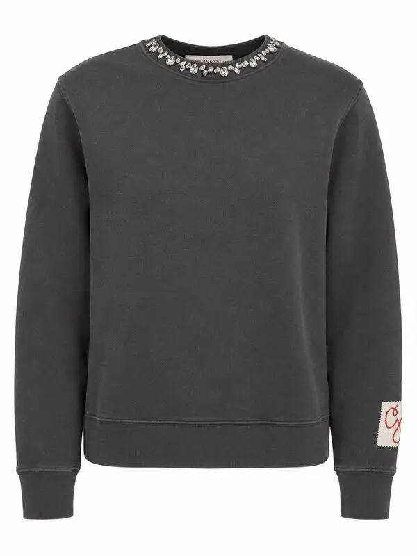 GOLDEN GOOSE Jersey Sweatshirt With Embellished Collar
