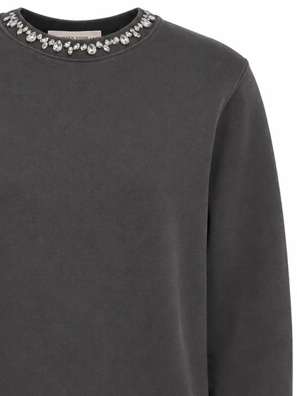 GOLDEN GOOSE Jersey Sweatshirt With Embellished Collar