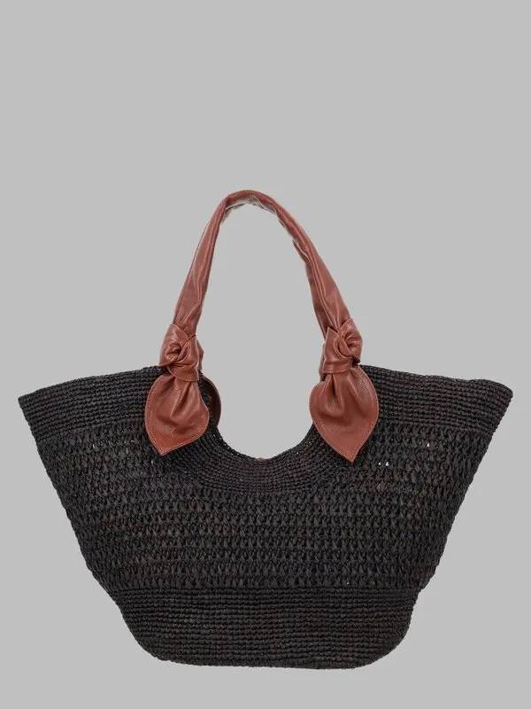 Hereu Borsa Intrecciata In Raffia