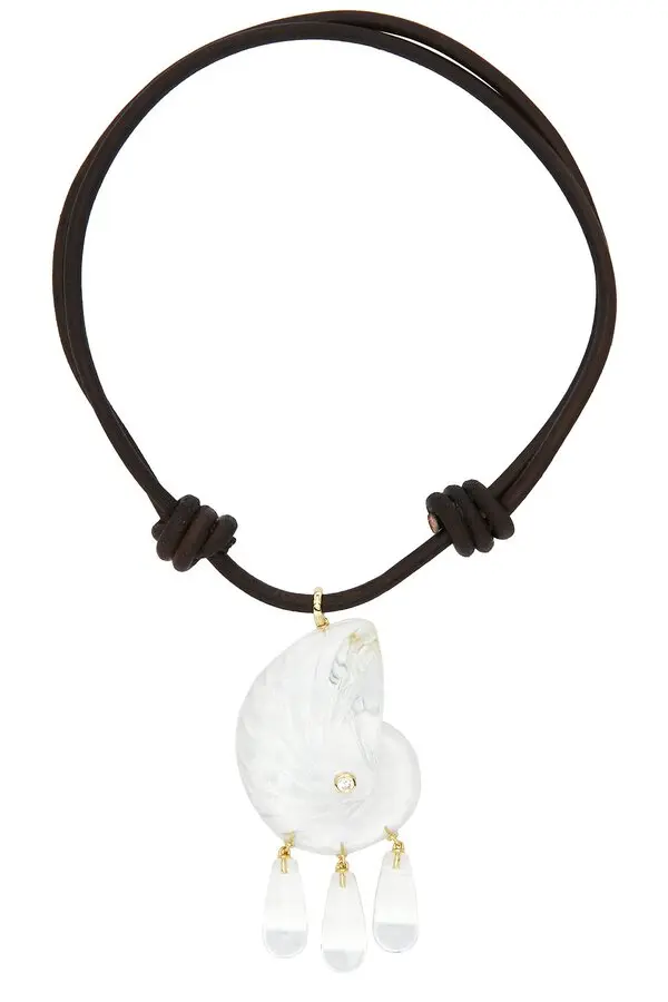 Éliou Cova Shell Pendant Necklace - Clear