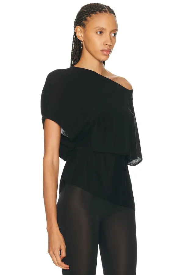 EAVES Jaidyn Knit Asymmetrical Top