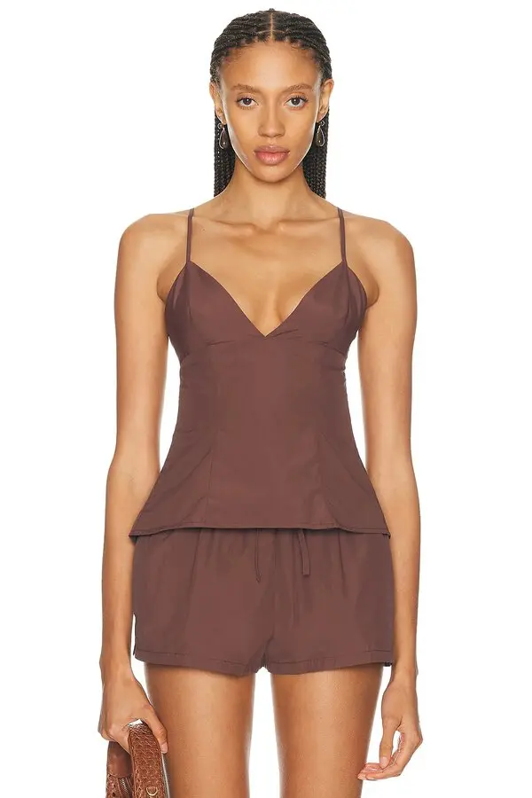 EAVES Lexie Top In Chocolate