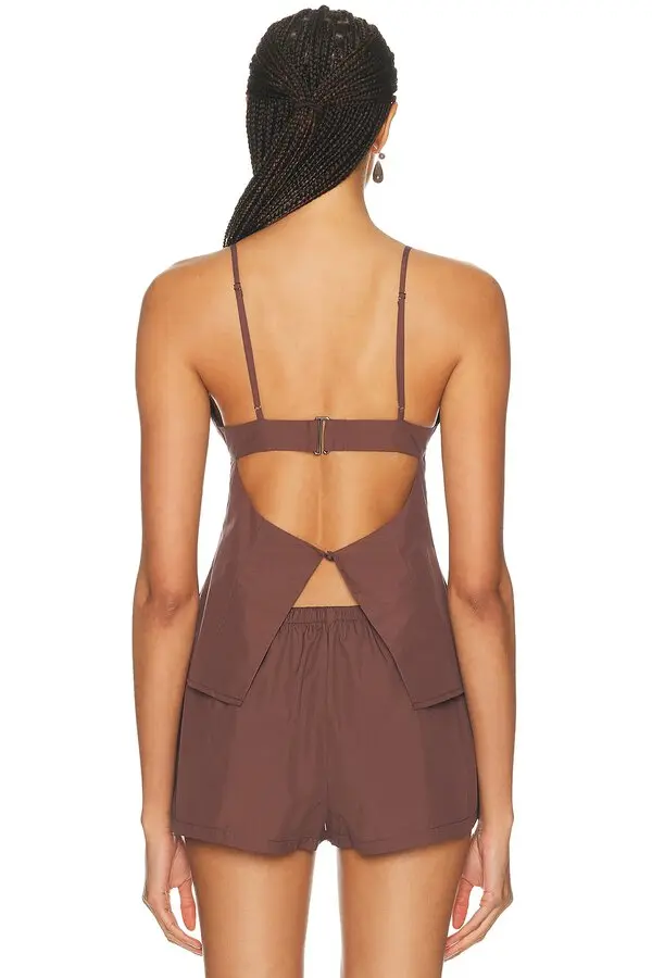 EAVES Lexie Top In Chocolate